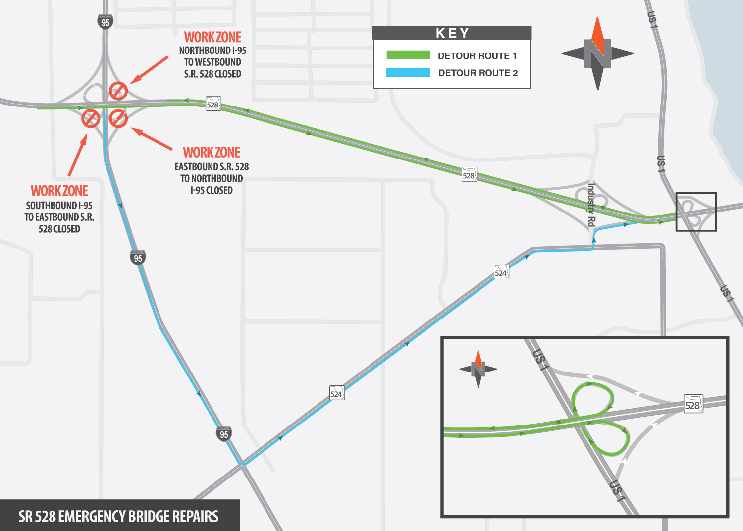 I-95 Closures for Emergency Bridge Repair