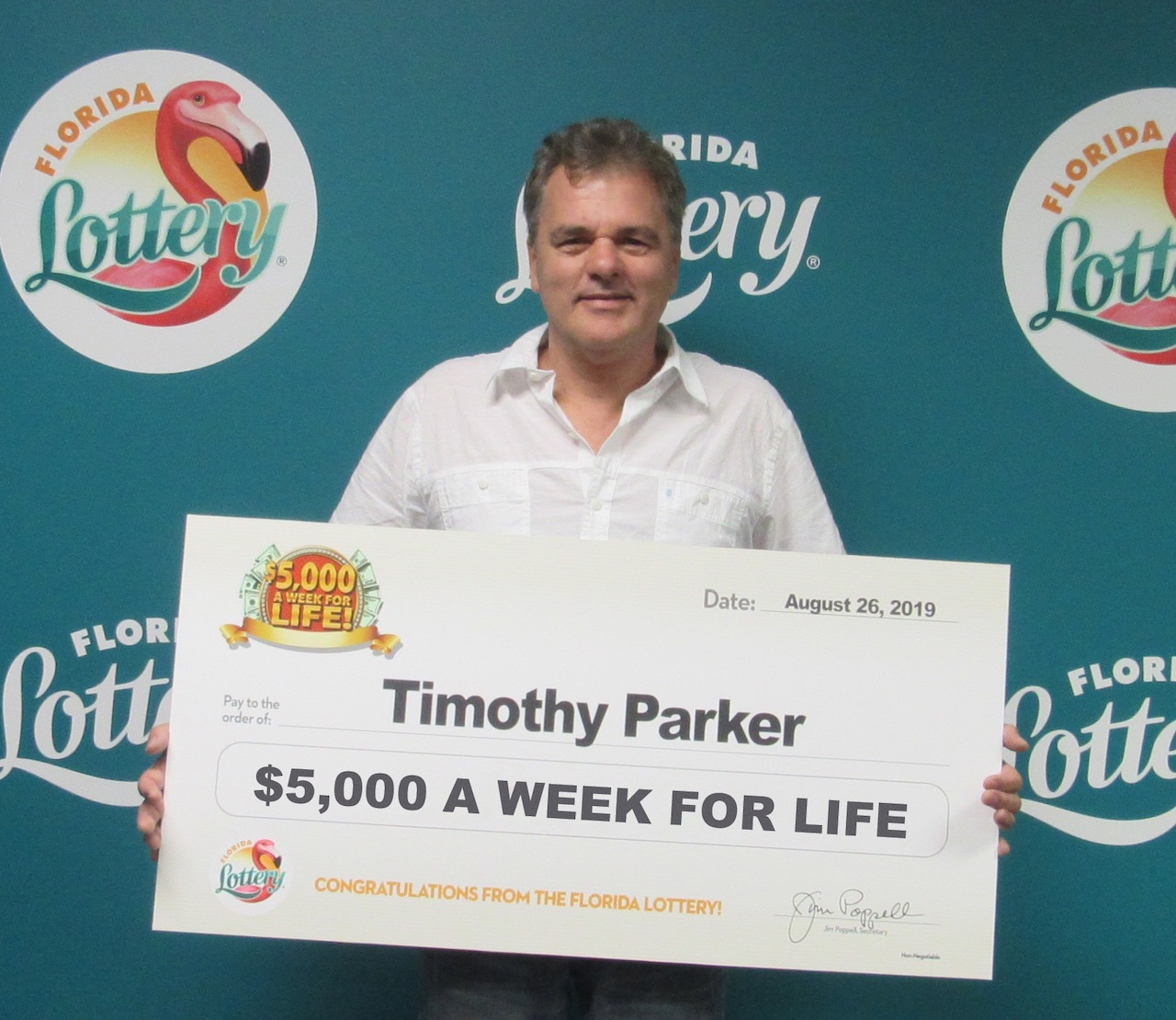Bradenton man claims top prize playing the $5,000 A WEEK FOR LIFE ...