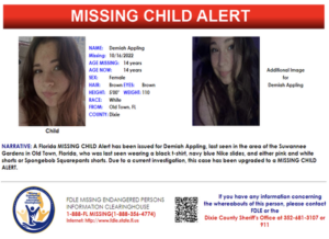 Dixie County 14-year-old still missing